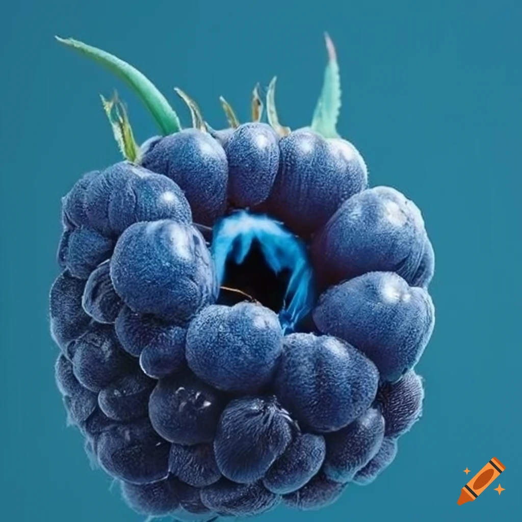 Blue raspberry on Craiyon