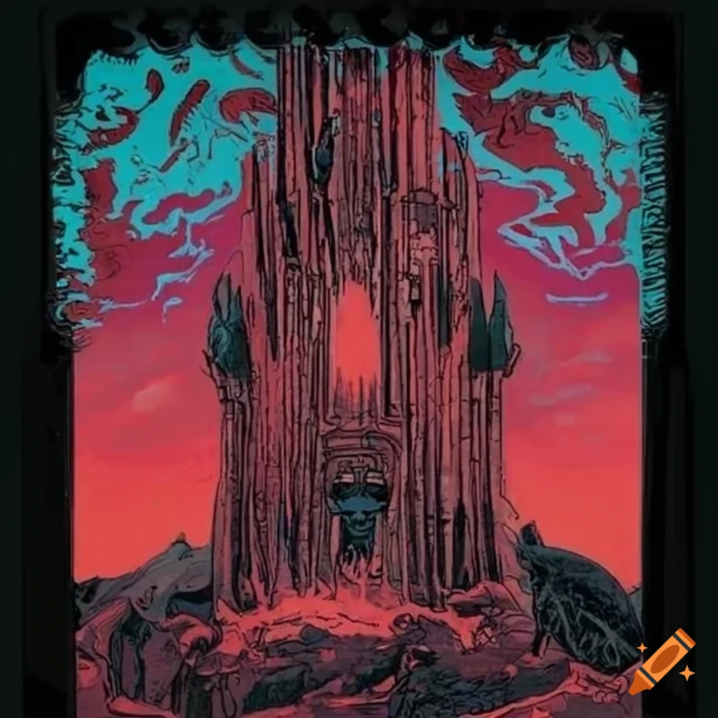 Cover art for King Gizzard album Flight B741 on Craiyon