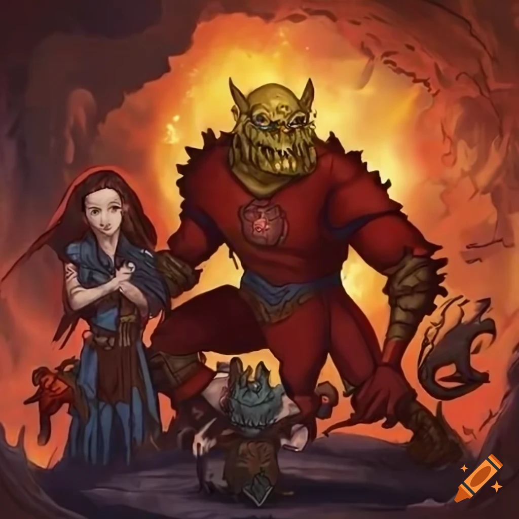 Etrigan the demon, bella sunbane, and offalia wormwiggle battling in ...
