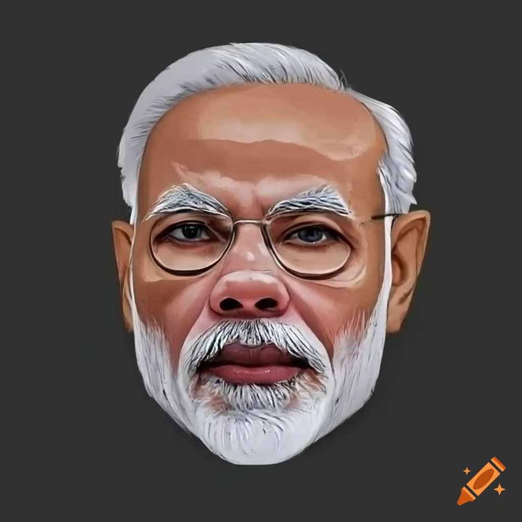 Aesthetic depiction of Prime Minister Modi with a dark background on ...