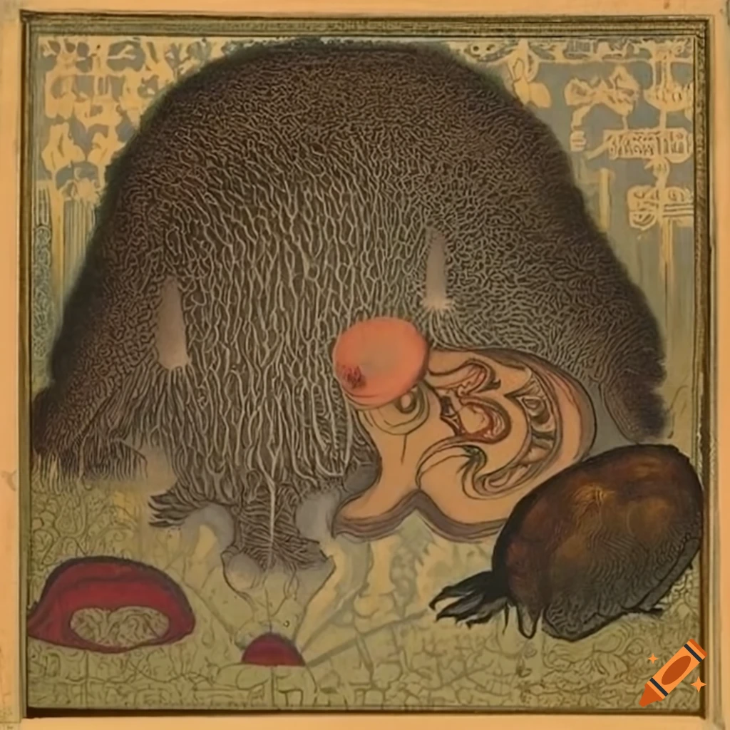 Illustration of native salish creature motifs and designs with spirit ...