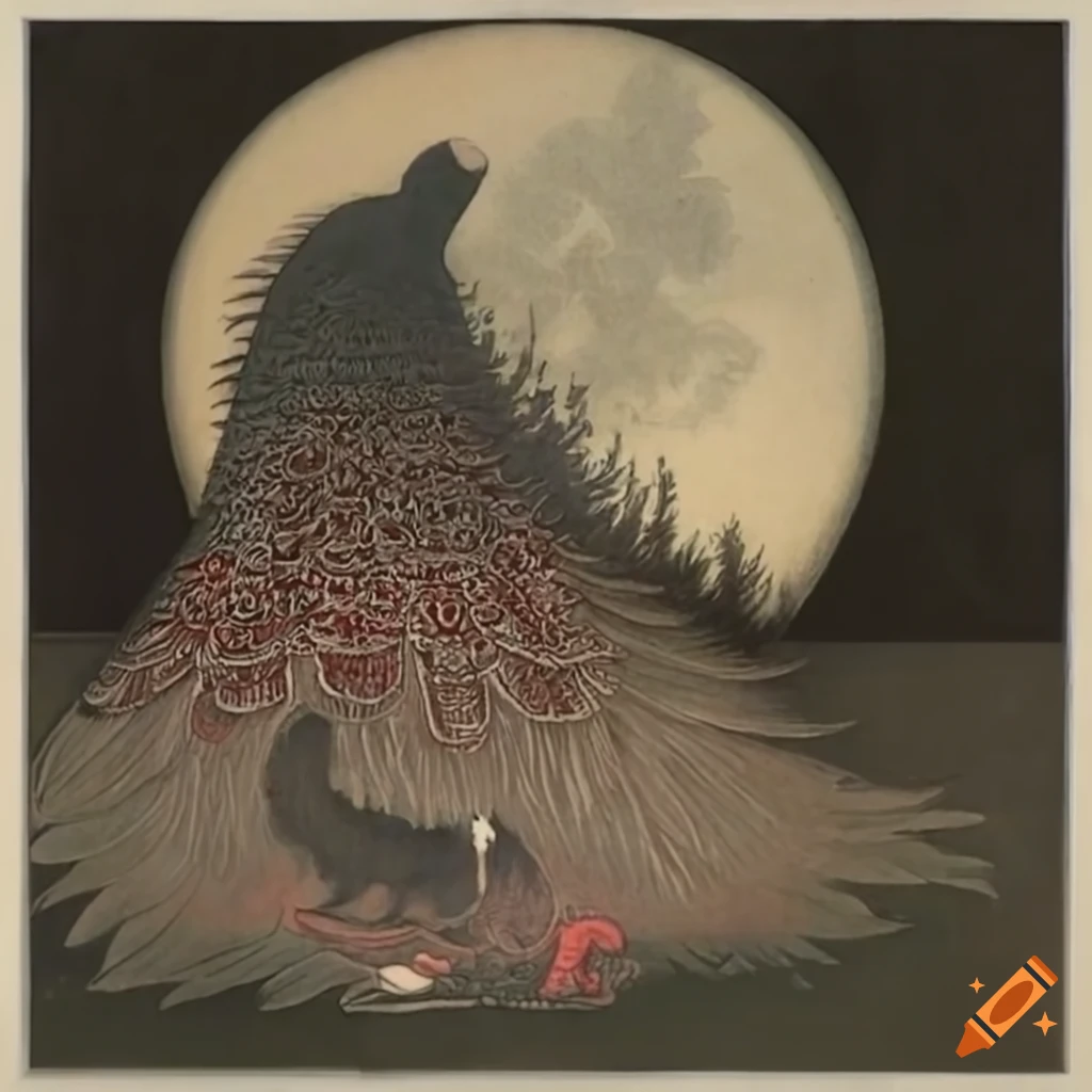 Illustration of native salish creature motifs and designs with spirit ...