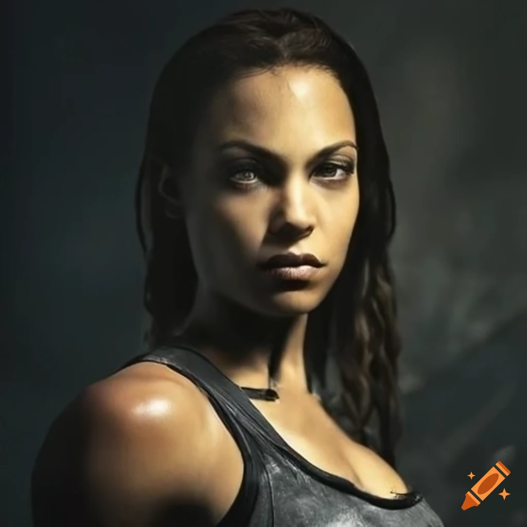 Actress Jessica Lucas as Sheva Alomar from Resident Evil 5 on Craiyon