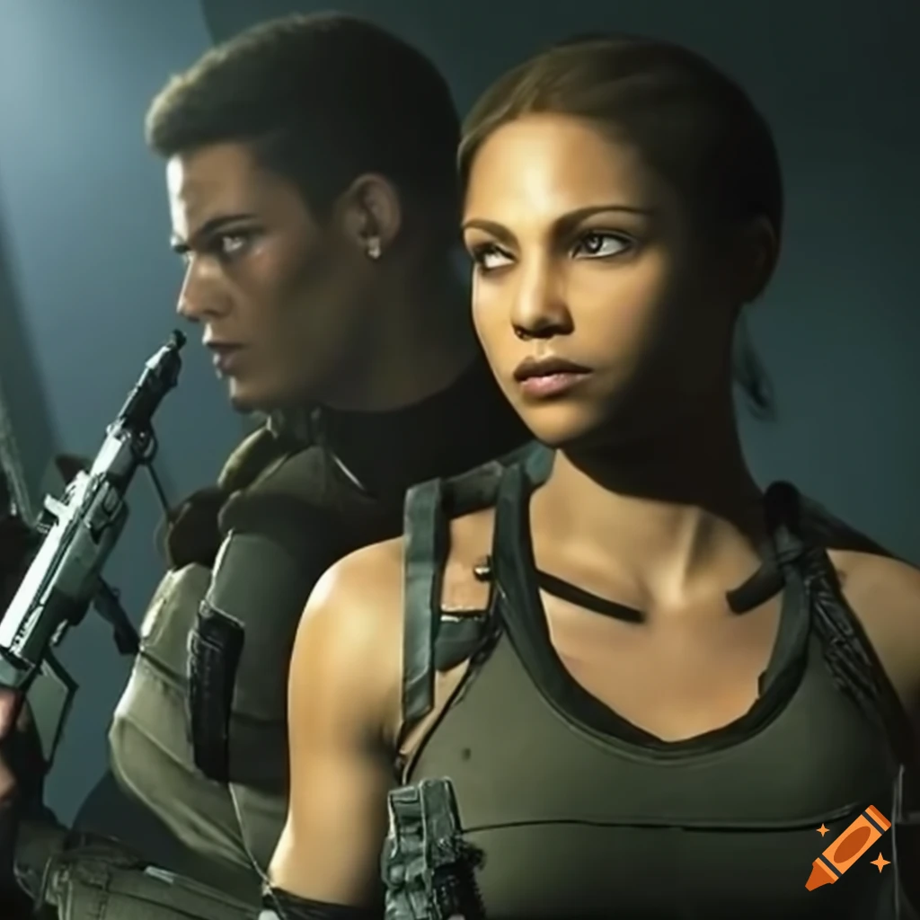 Jessica Lucas as Sheva Alomar from Resident Evil 5 on Craiyon