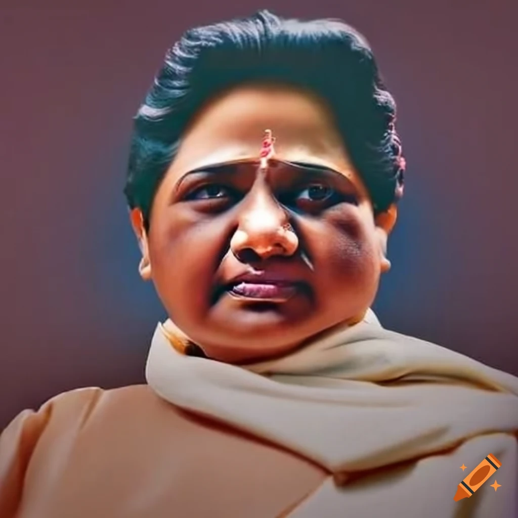 Artistic representation of Bahujan Samaj Party's Mayawati on Craiyon