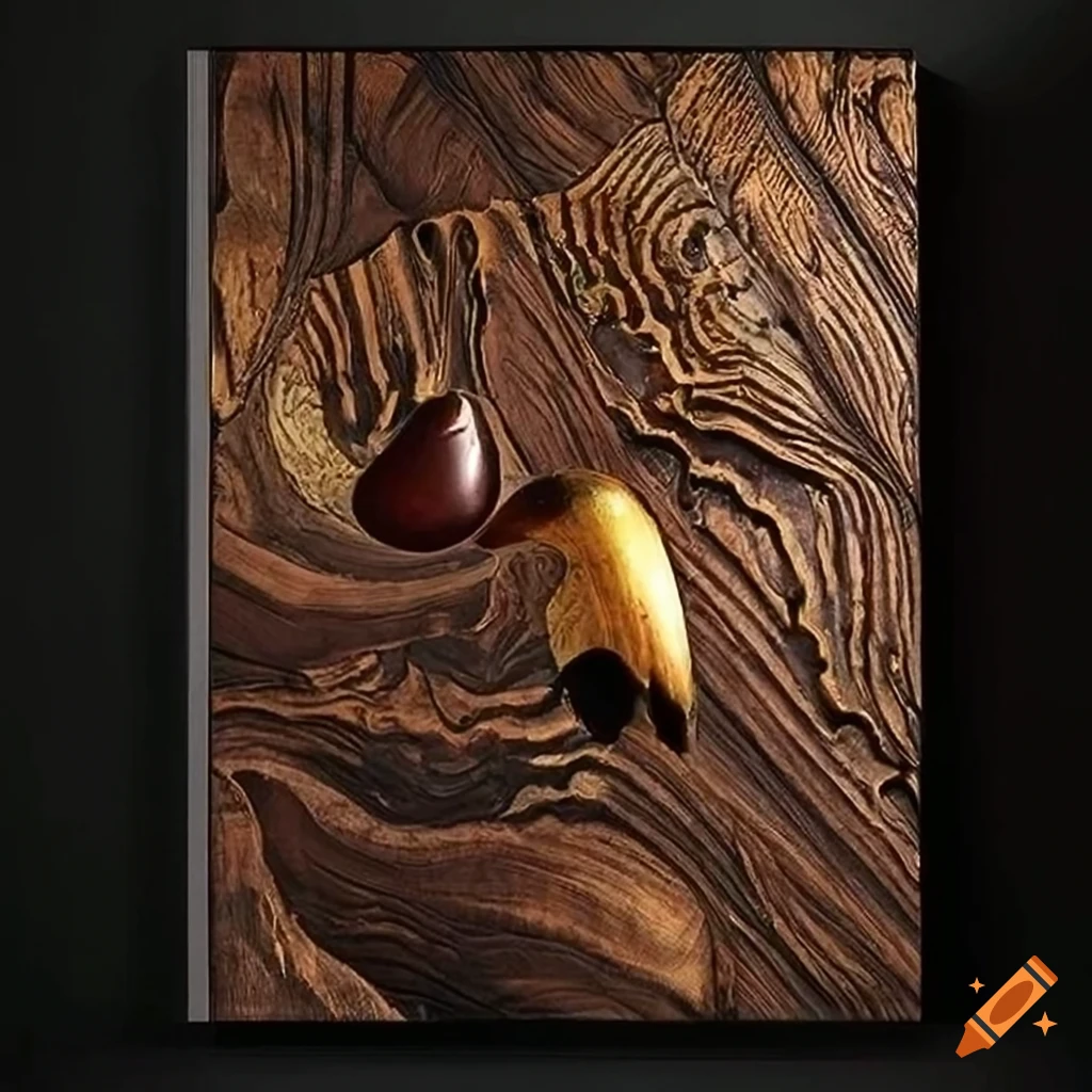 Luxurious wall art crafted from black walnut wood with intricate ...