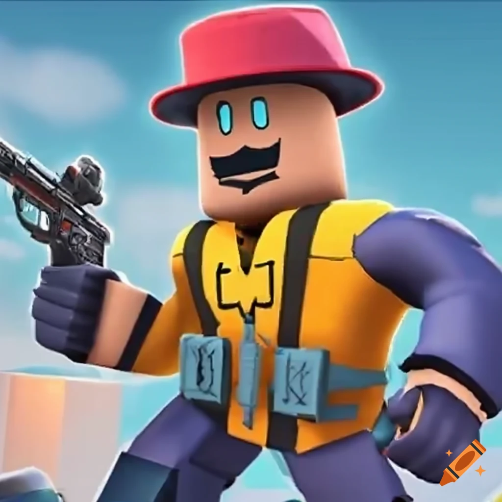 Thumbnail for FPS Roblox shooter game on Craiyon