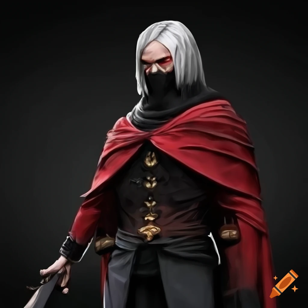 Warrior vampire ninja video game character in victorian outfit on Craiyon