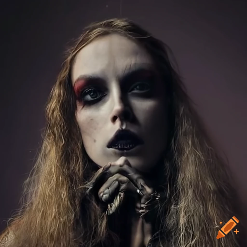 Heavy metal music monster illustration on Craiyon