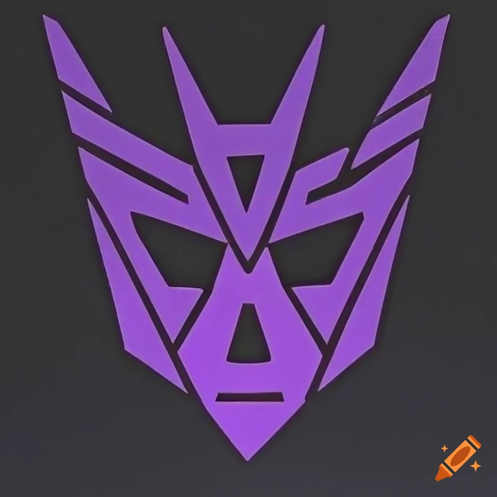 Dark vanguard emblem with decepticon insignia in black and dark purple ...