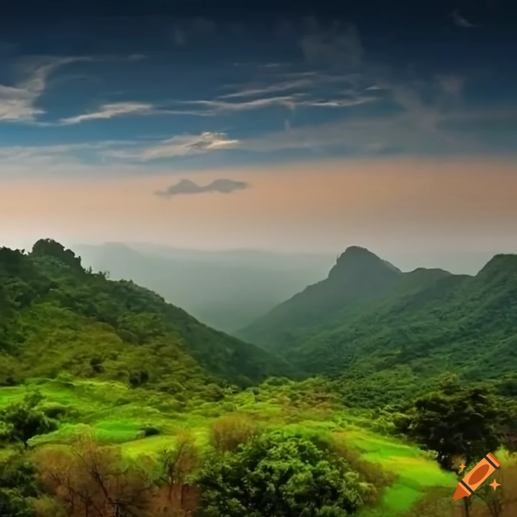 Indian landscape view on Craiyon