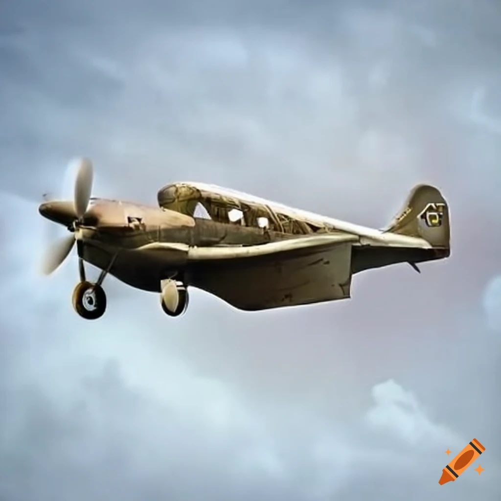 Vintage intricately designed airplane from the golden age of flying on ...