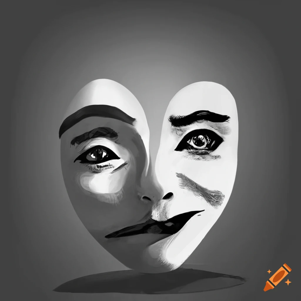 Theatre poster in black and white style depicting the relationships ...