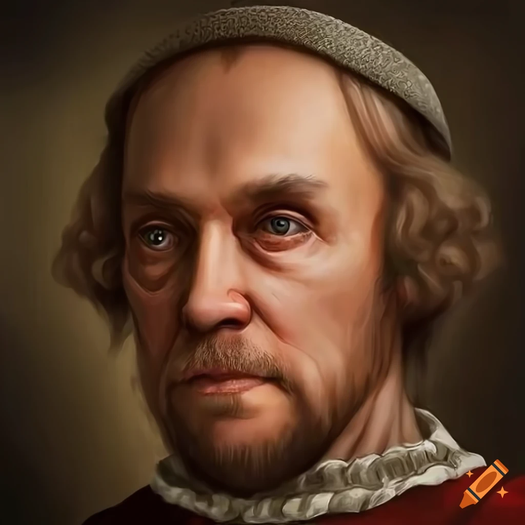 Realistic portrait of a medieval noble with an indifferent expression ...