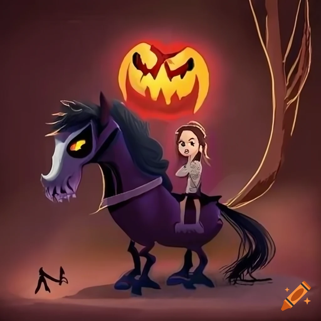 Child version of headless horseman in a diverse setting inspired by ...