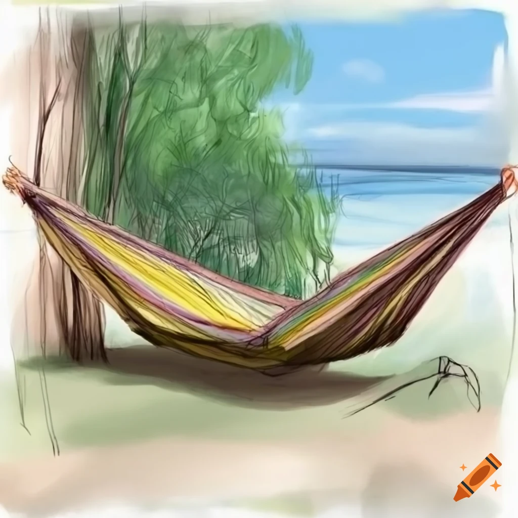 Natural hammock drawing on Craiyon