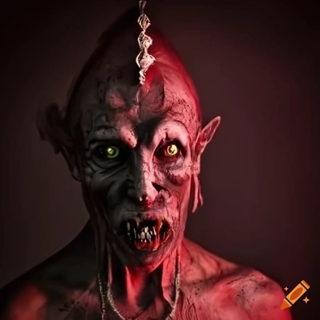 Evil jinn or genie with a ghoulish and greedy appearance on Craiyon