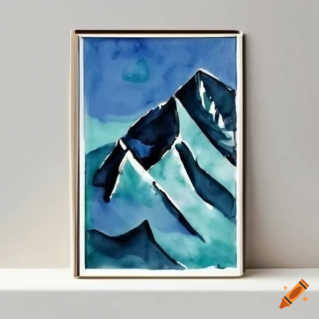 Mountains and water drawing set by henri matisse in ink painting on Craiyon