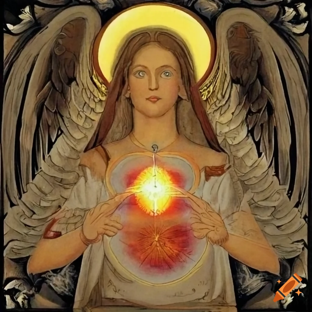 Artistic depiction of the biblical archangel metatron on Craiyon