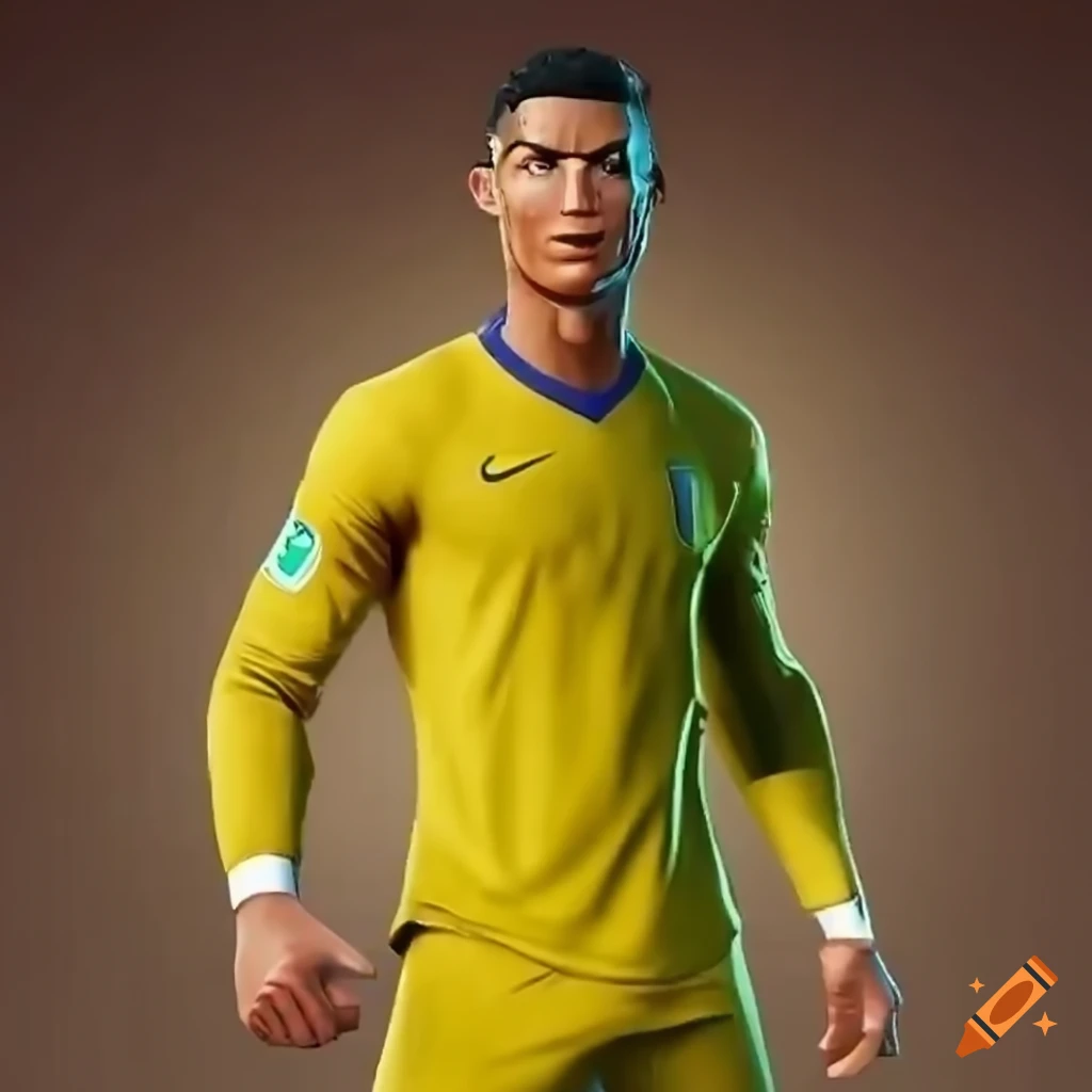 Cristiano ronaldo lifting the world cup trophy in fortnite wearing al ...