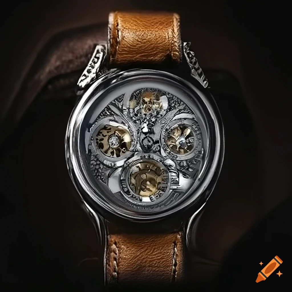 Clockwork wristwatch on Craiyon