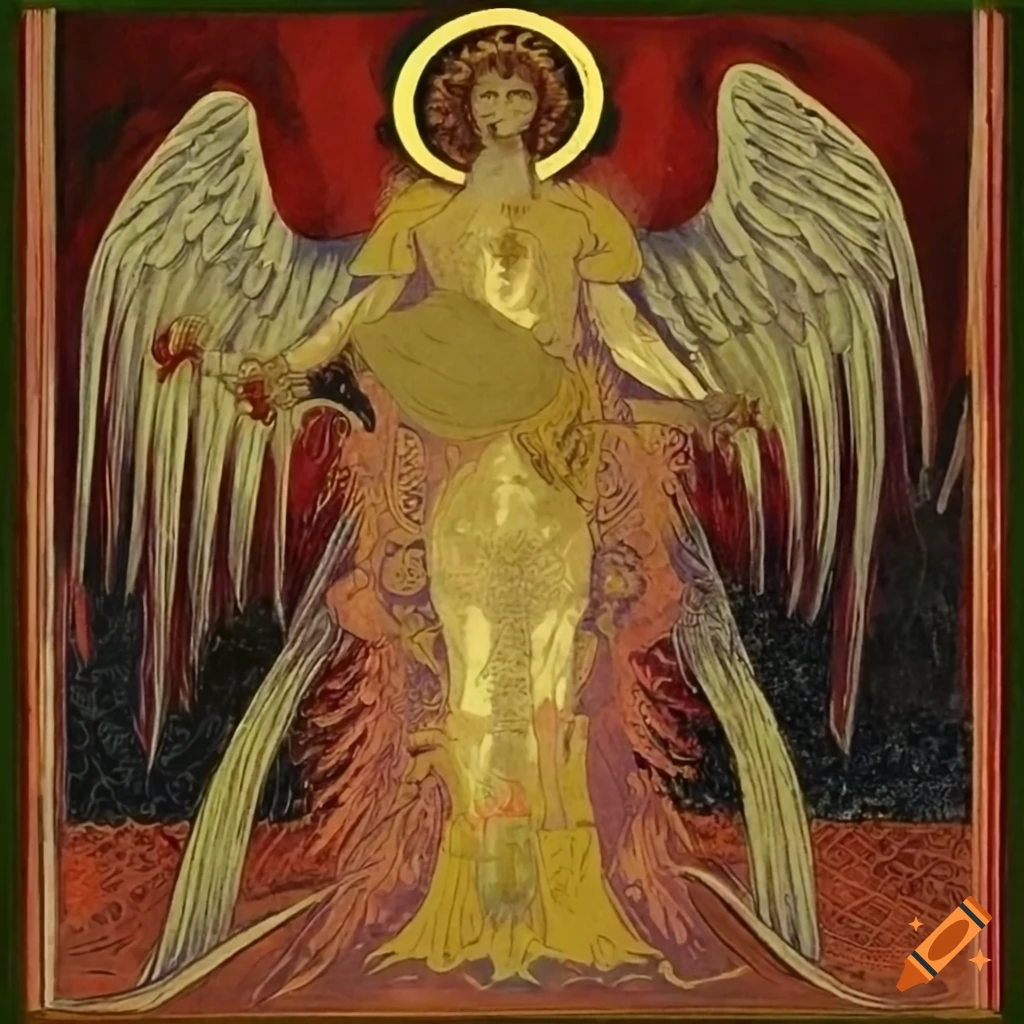 Artistic depiction of the biblical archangel metatron on Craiyon