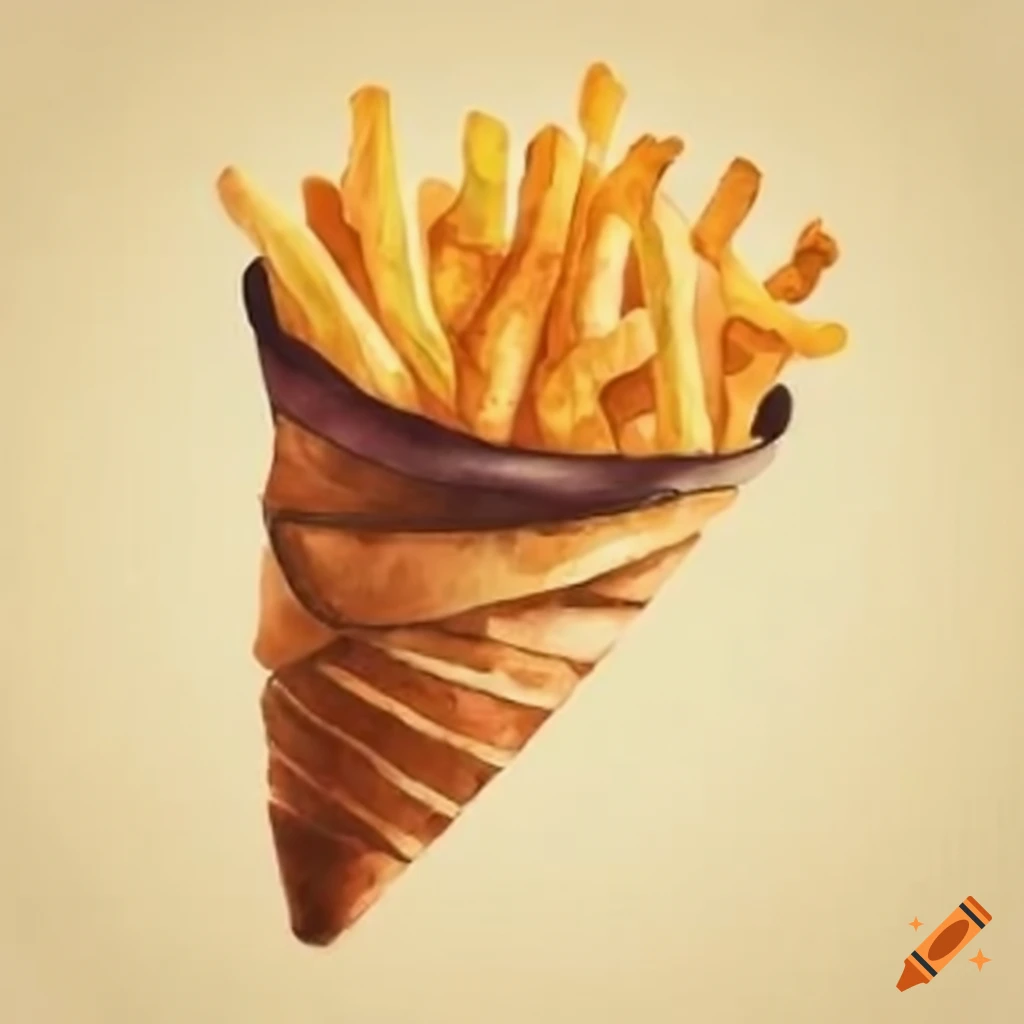 Cornet de frites avec de la mayonnaise on Craiyon