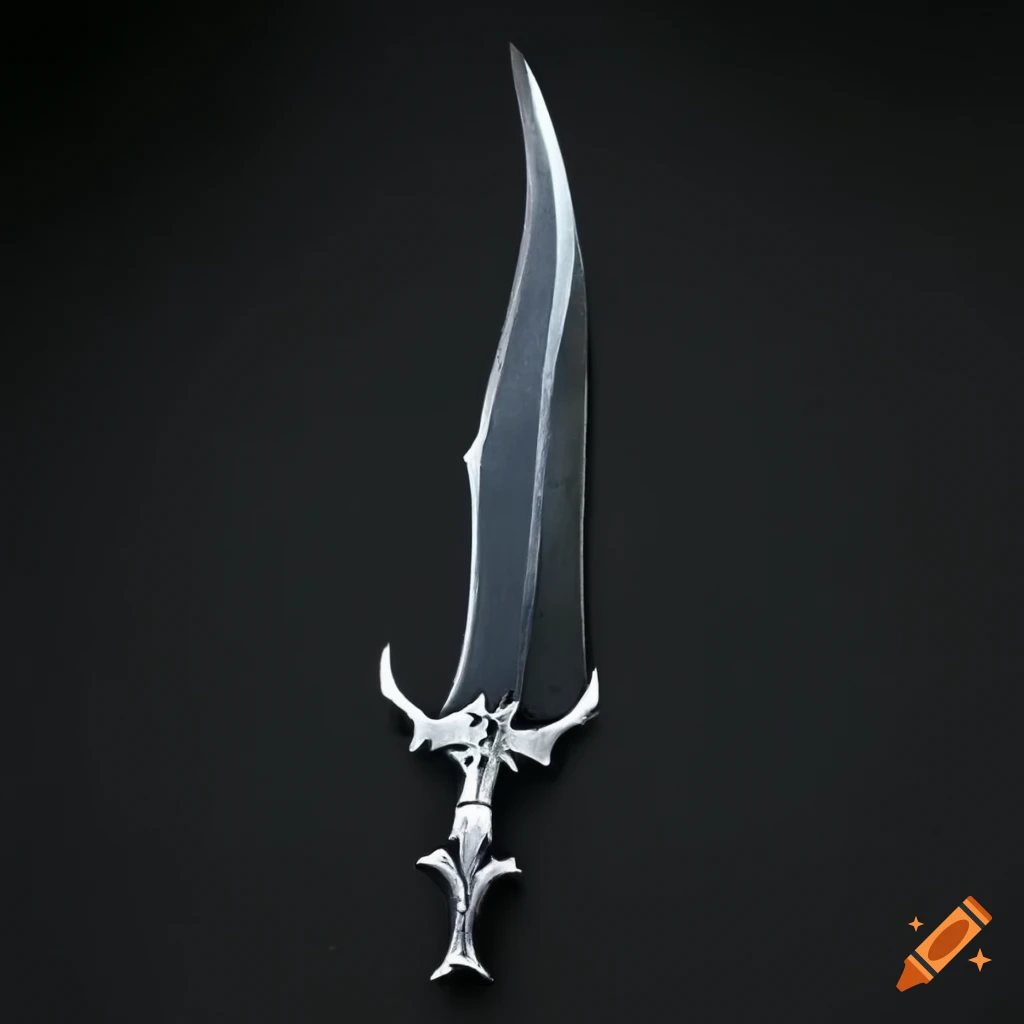 Warhammer 40k Drukhari Dark Eldar short sword with black blade on Craiyon