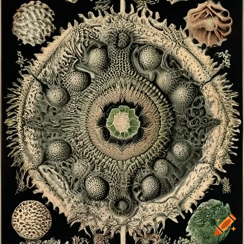 Alien landscape by ernst haeckel showcasing intriguing vintage artwork ...