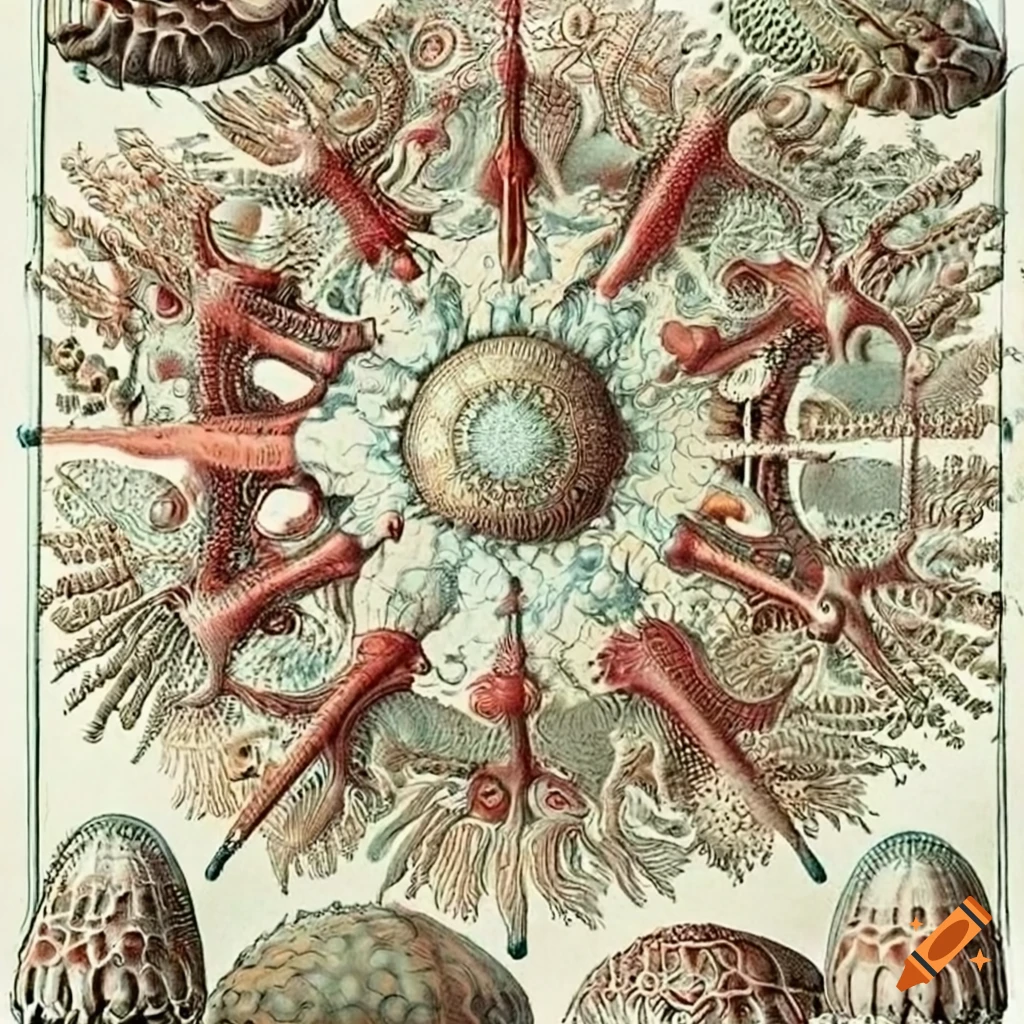 Alien landscape by ernst haeckel showcasing intriguing vintage artwork ...
