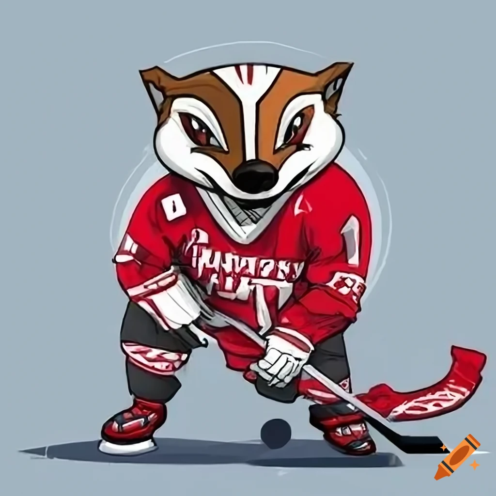 Bucky Badger Hockey Logo