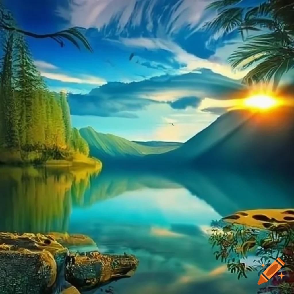 Paisagem Bonita Pôster De Arte De Paisagem Bonita Lago Como, Arte De