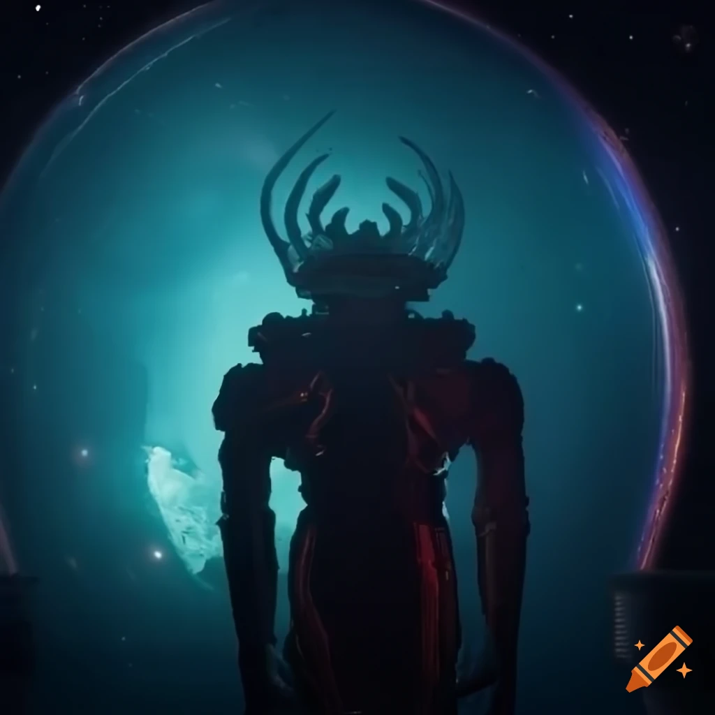 Sci-fi fantasy scene with Diablo and No Man's Sky elements on Craiyon