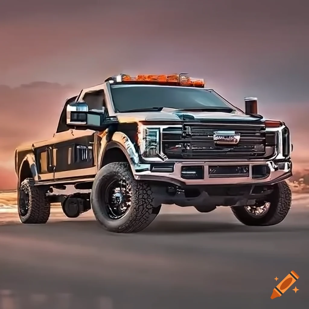 F250 Platinum semi tremor TRD Pro Police Interceptor with semi truck ...