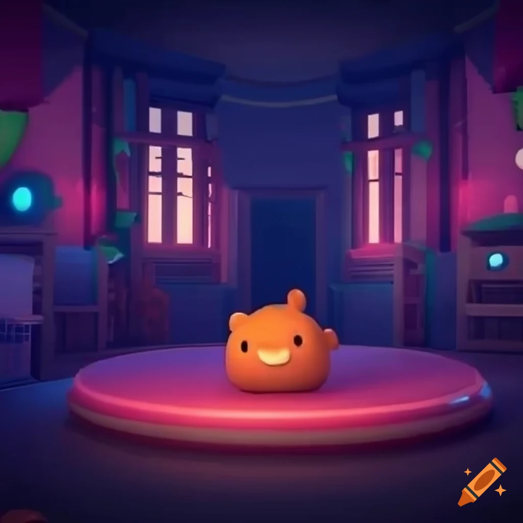 High-performance 3D Unity game scene with cute elements on Craiyon