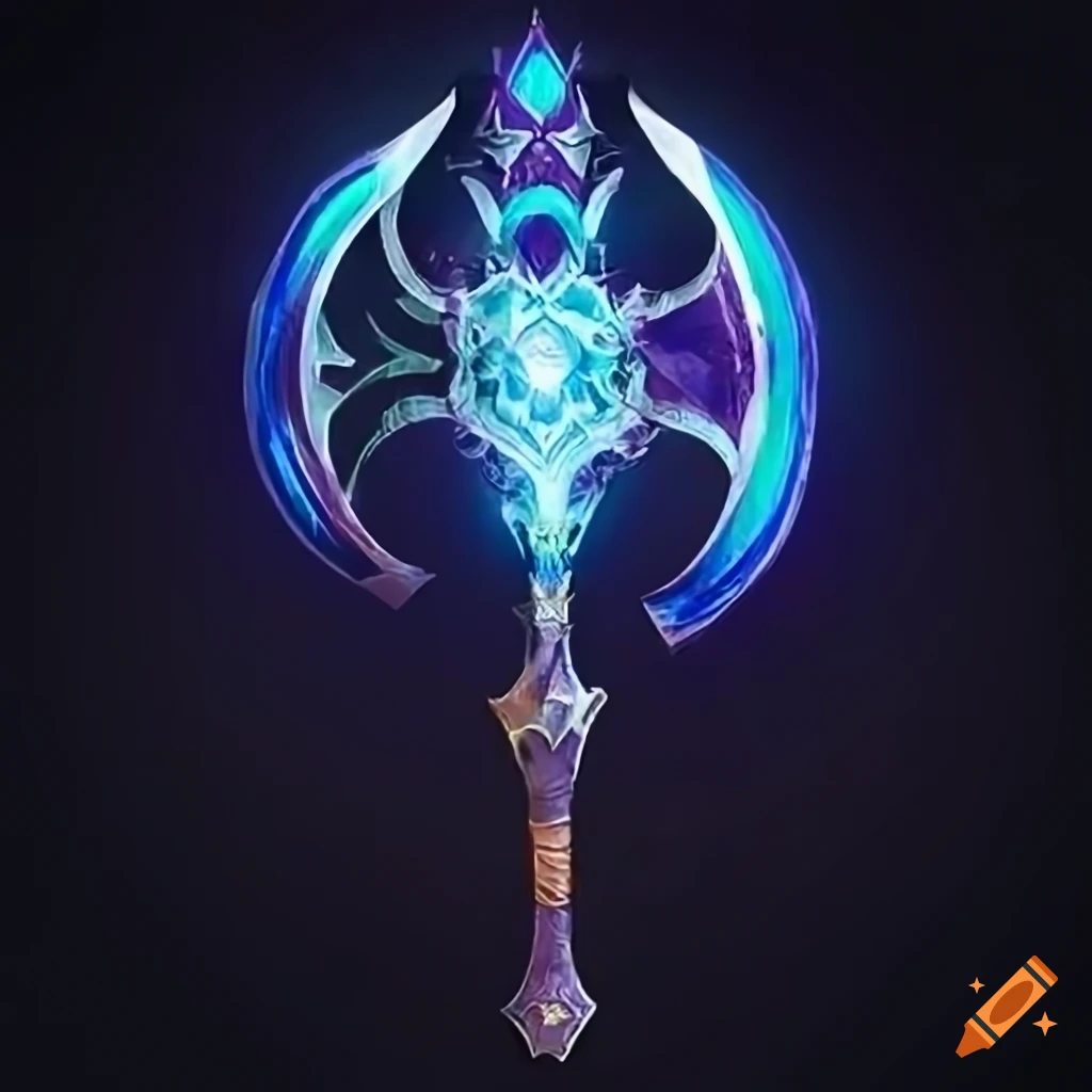 Mythic axe and magic sword on Craiyon
