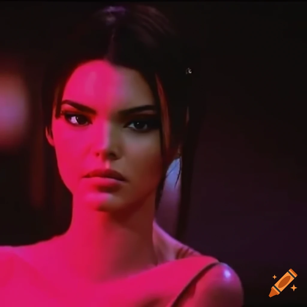 Vhs style footage mixing kendall jenner and jenna ortega in a blade ...