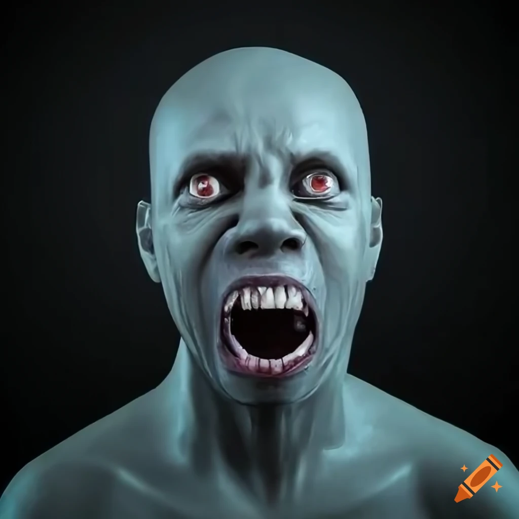 Portrait of a haunting spectral figure with an expressive face on Craiyon