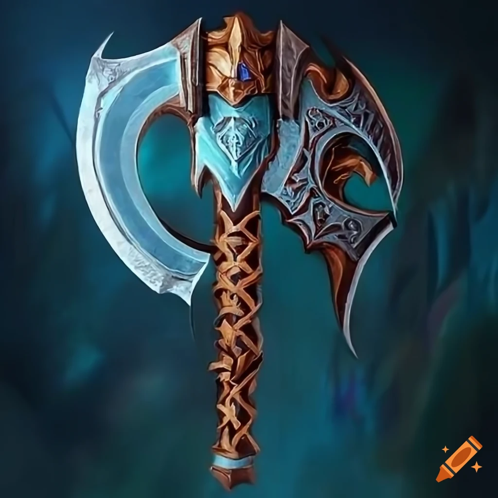 Mythic axe on Craiyon