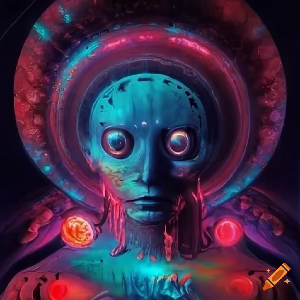 Organic machine art with a 70s sci-fi feel by Akira Toryiama on Craiyon