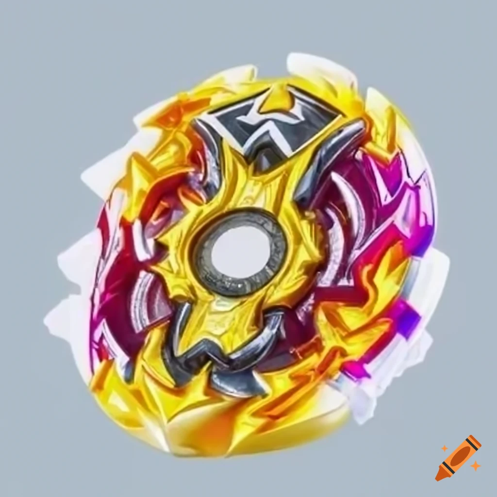 Heavenly-themed white Beyblade Burst toy with 'B' symbol, resistance ...