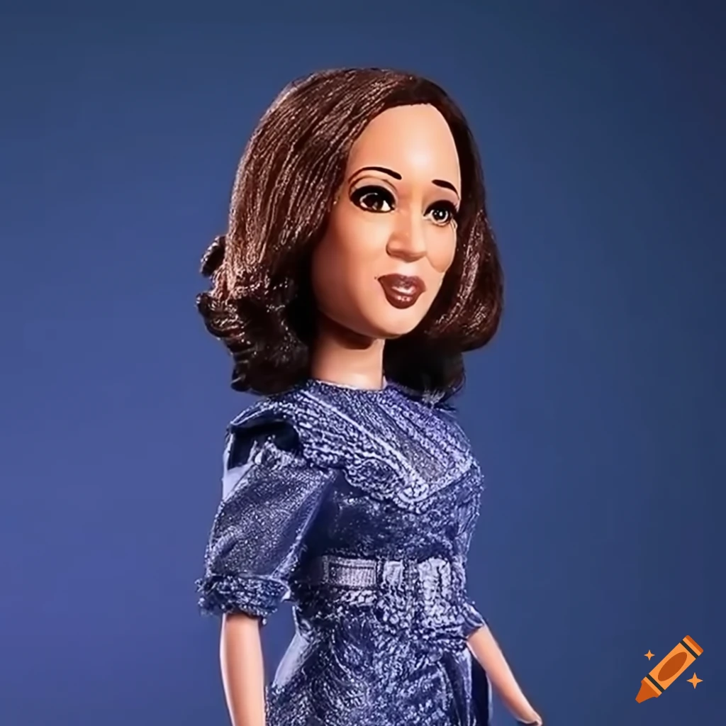 Kamala Harris collectible doll in iconic outfit on Craiyon