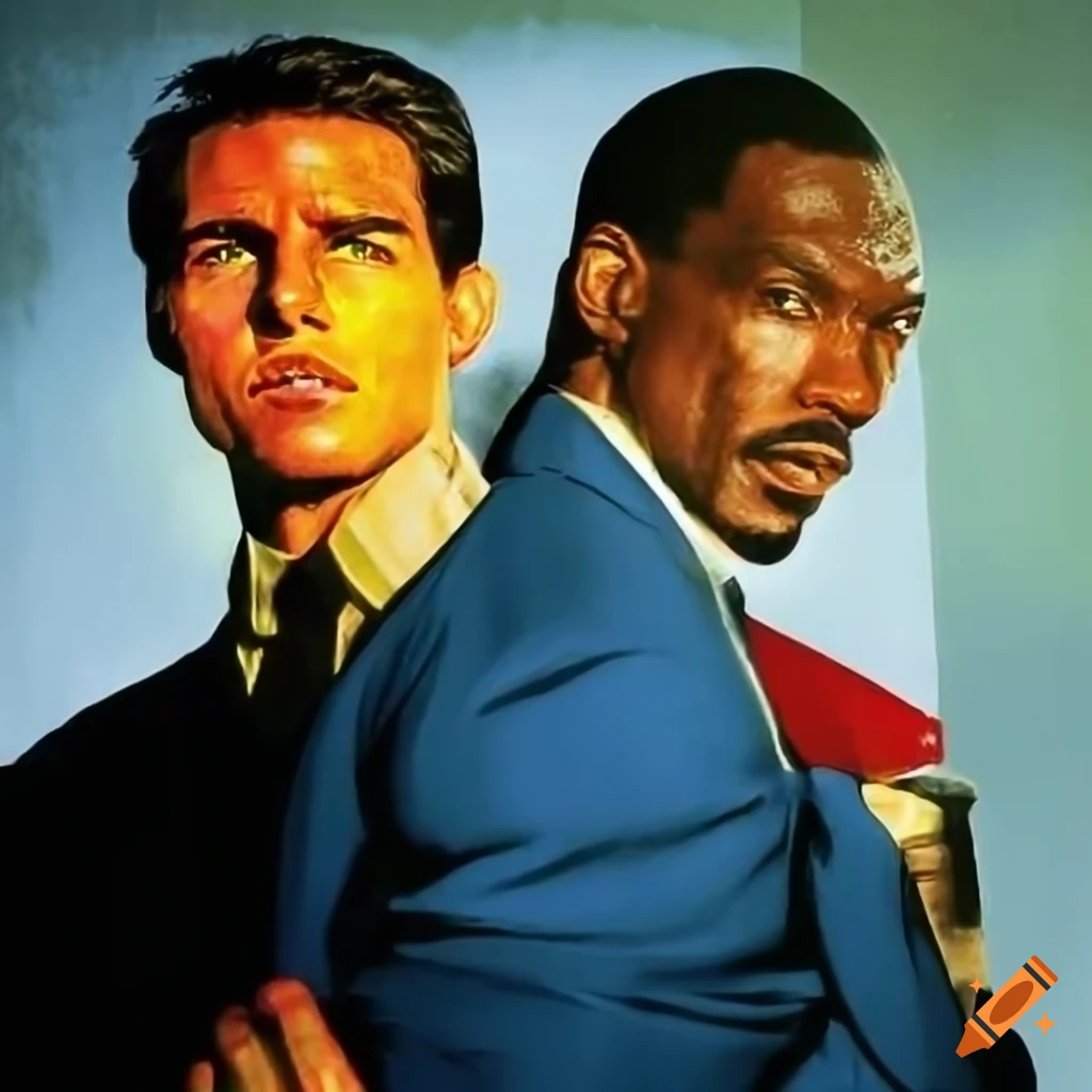 Action heroes maverick and axel foley standing side by side in andy ...