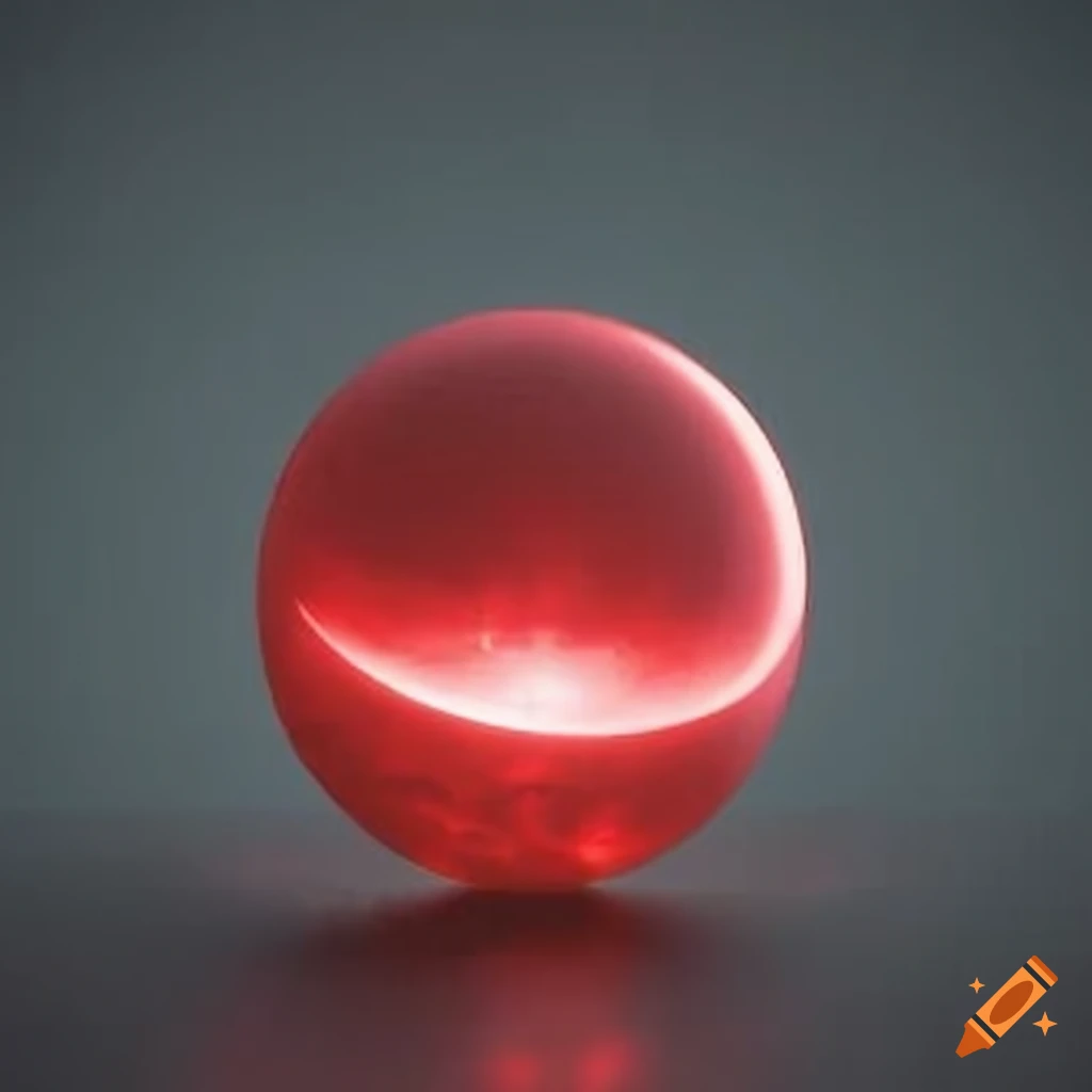 Small unexplained red glowing orb on Craiyon