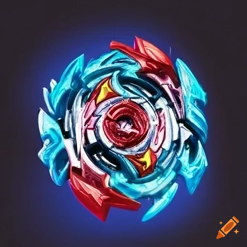 Dark and evil-themed beyblade burst with black and red colors and an 'e ...