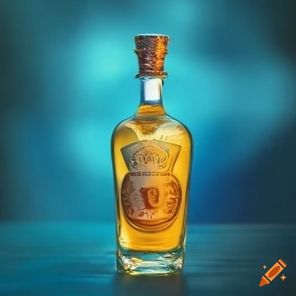 Tequila bottles and glasses on Craiyon