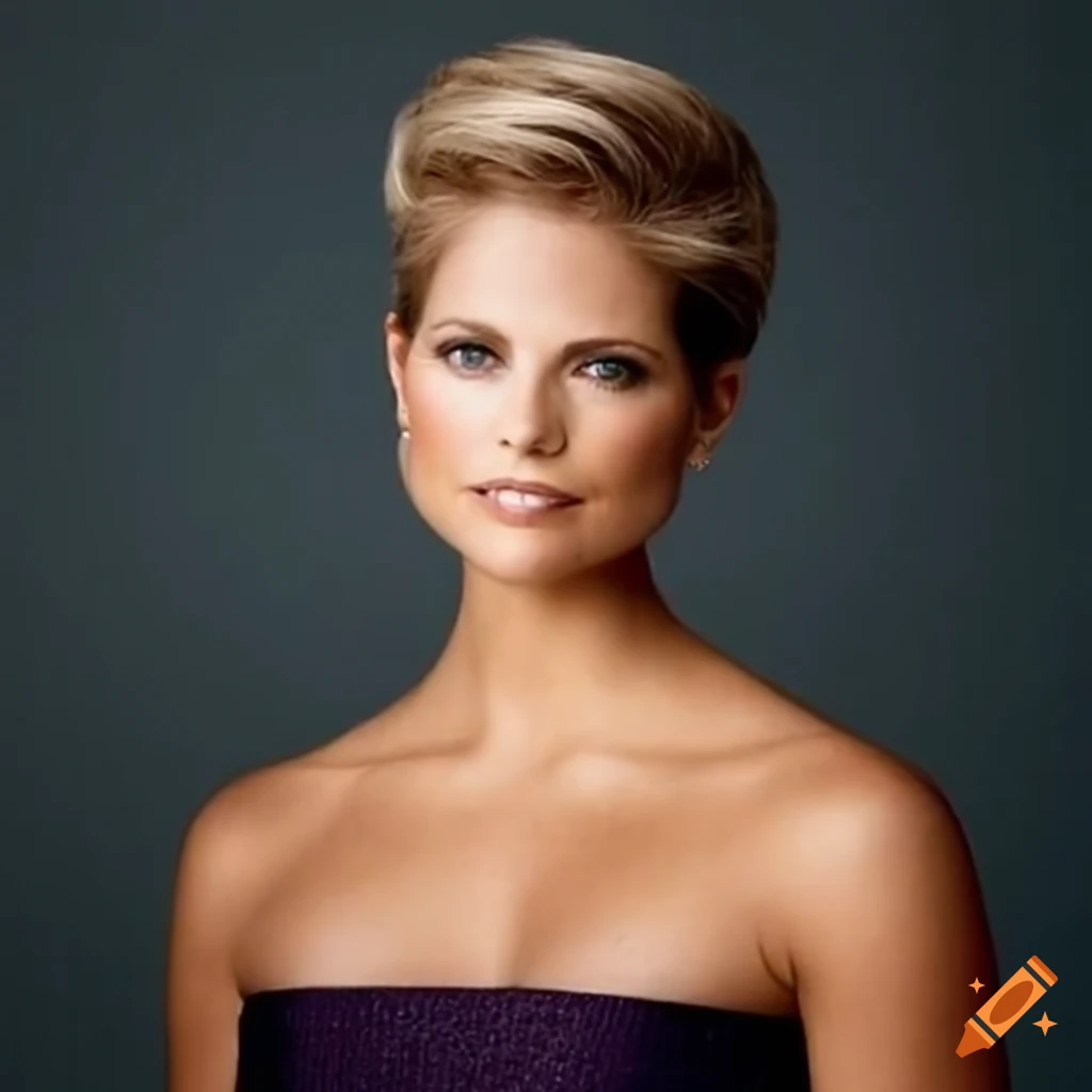 Princess Madeleine with modern pixie hairstyle looking elegant and chic ...