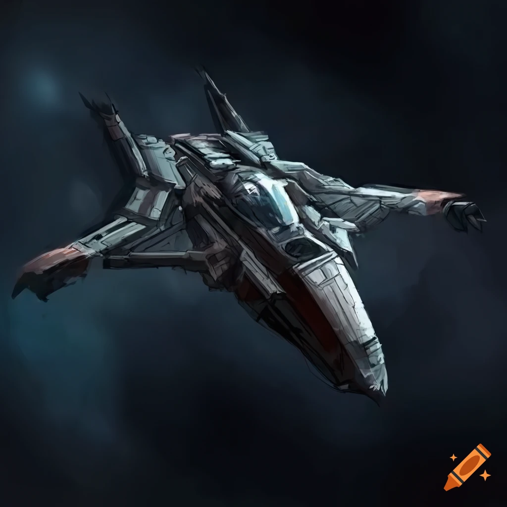Realistic futuristic sci-fi starfighter for a Sith Empire in concept ...