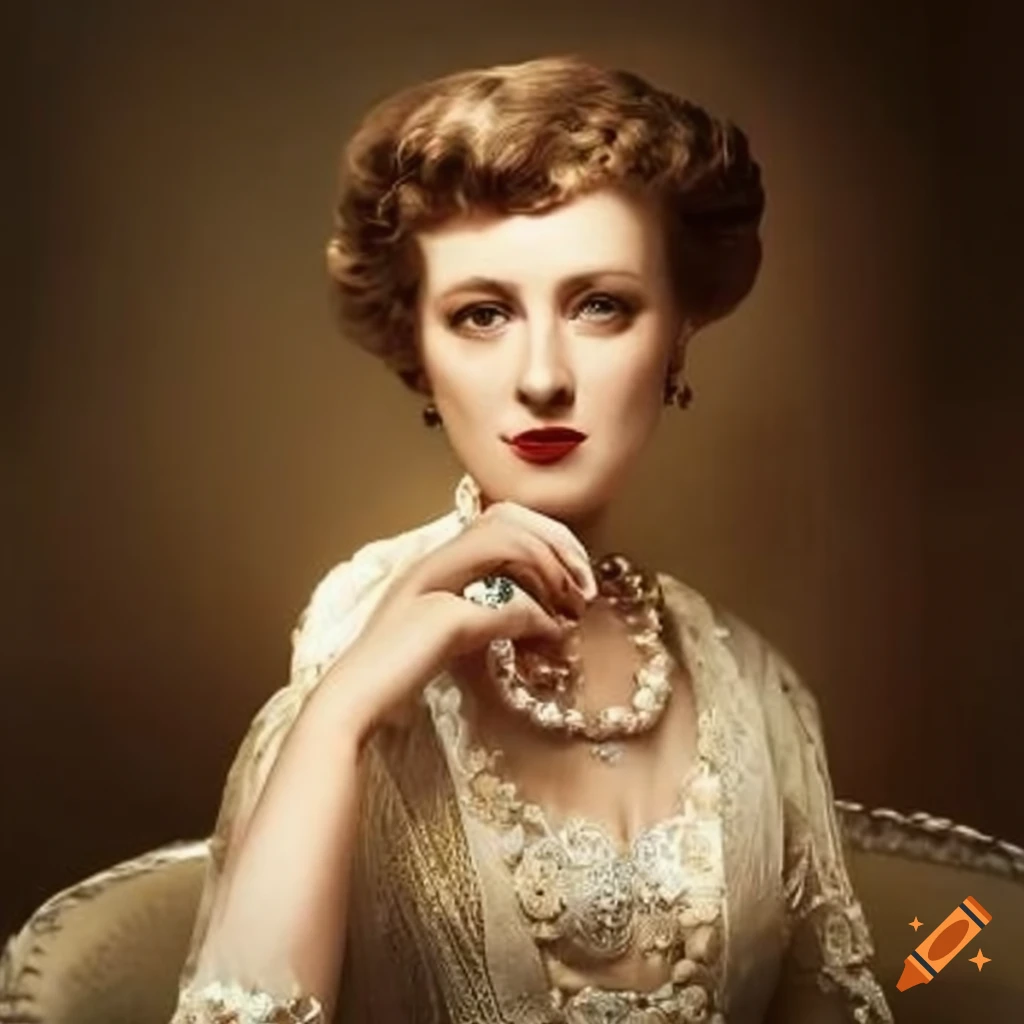 Elegant and refined wealthy wife of a manor lord in the 1930s on Craiyon