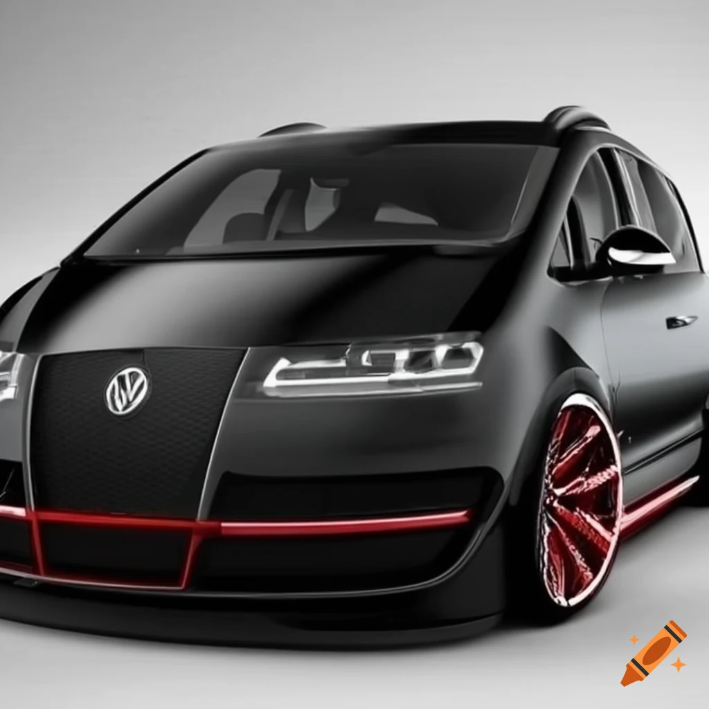 Realistic 3D rendering of a modified VW Sharan with elegant Bugatti ...